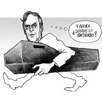 "Pagar o pato" em espanhol: "Cargar con el muerto"